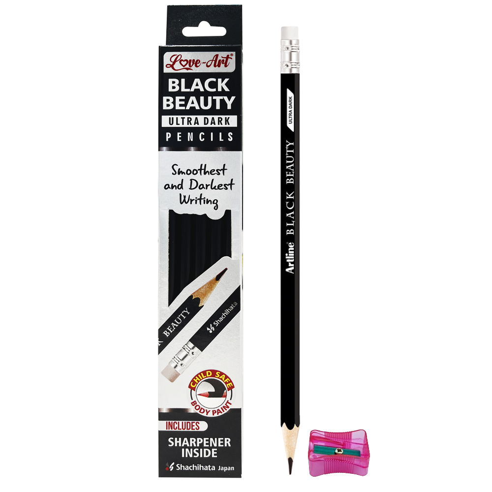 Black Beauty Ultra Dark Pencil 4B - Free Sharpener Inside